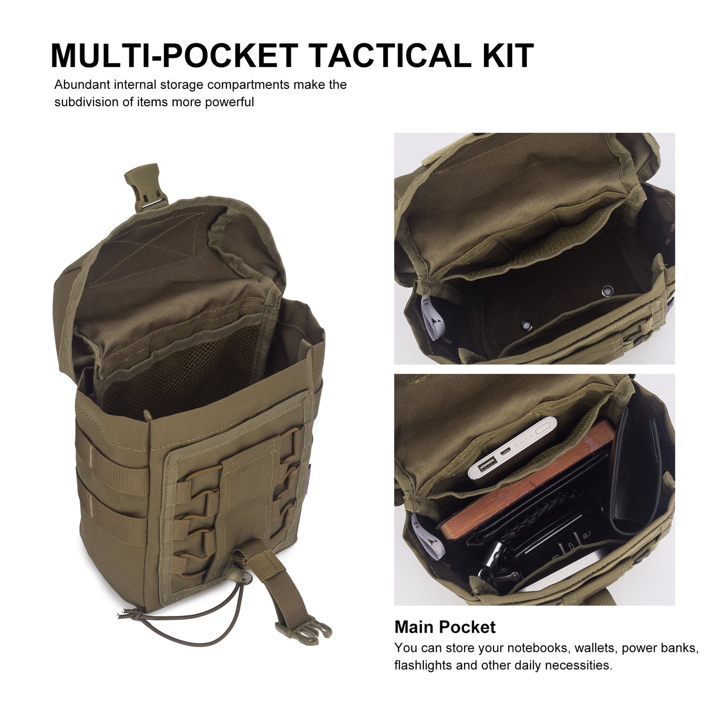 Mardingtop Molle Admin Pouch Equipment Multi-Purpose EDC Utility Tools Bag